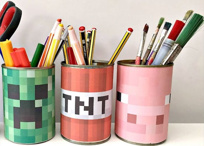 Pencil Holder (Minecraft) Paper Craft by Young Art - On-Demand ...